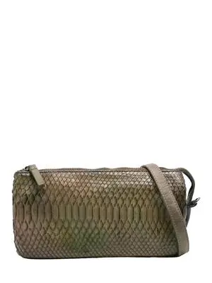 REPTILE'S HOUSE Snakeskin Zip-fastening Crossbody Bag - Green