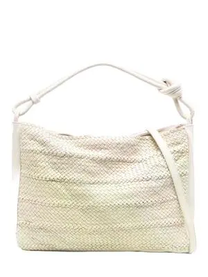 REPTILE'S HOUSE Woven Tote Bag With Knot Detail - Neutrals