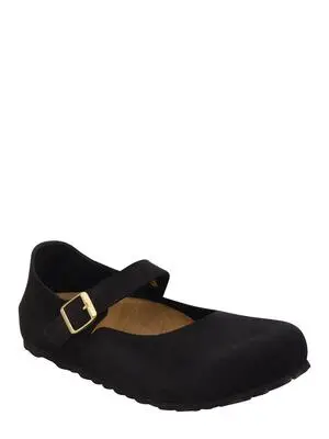 BIRKENSTOCK Mantova Suede Leather Mary Jane - Black