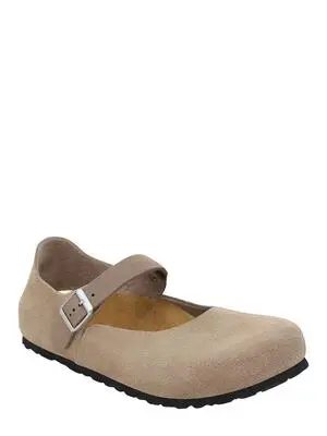 BIRKENSTOCK Mantova Suede Leather Mary Jane - Taupe
