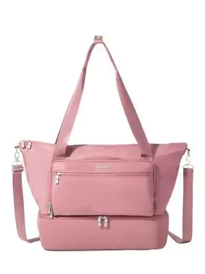 BAGGALLINI Park Ave Weekender Tote - Mauve Twill