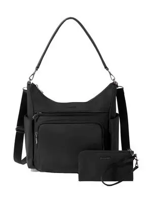BAGGALLINI Nolita Convertible Hobo - Black Twill