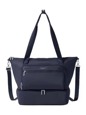 BAGGALLINI Park Ave Overnight Tote French Navy Twill