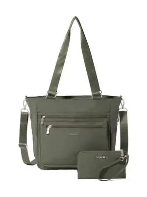 BAGGALLINI Baggallini Modern Everyday Shopper Tote With RFID Wristlet Thyme
