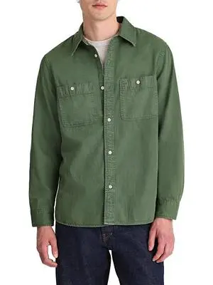 Madewell Cotton Button-up Work Shirt - Botanical Green