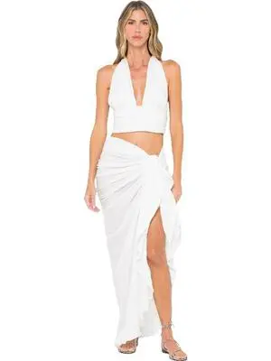 JBQ Sicily Maxi Skirt White