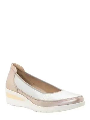 ARA Zinnia Wedge Loafer - Sand Metallic/cream