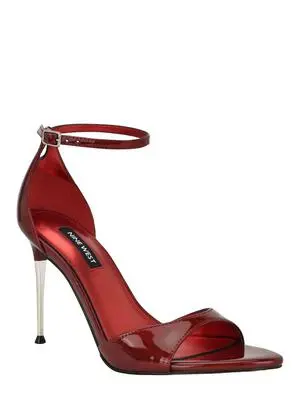 Nine West Ankle Strap Sandal Dark Red