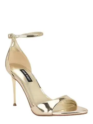 Nine West Ankle Strap Sandal Gold