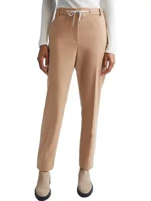 Eleventy Drawstring Waist Virgin Wool Pants - 02 Sand