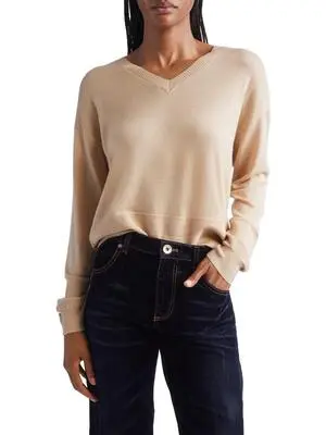 Eleventy Wool V-neck Sweater - 02 Sand