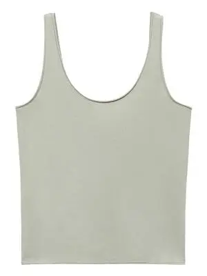 Mango Stretch Cotton Tank Aqua Green