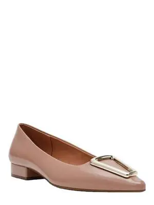 Anne Klein Cavina Pointed Toe Flat - Nude Patent