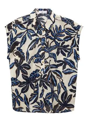 MANGO Printed Cotton Shirt