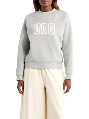 UGG Logo Crewneck Sweatshirt Grey Heather
