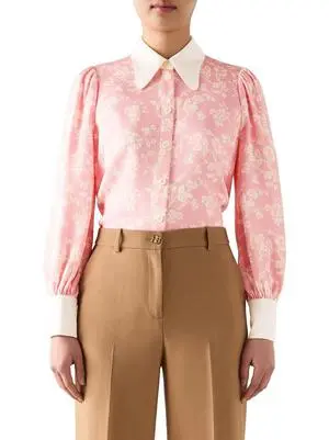 LK BENNETT Sonya Floral Shirt - Pink Multi