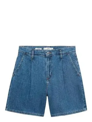 Mango Dart Bermuda Shorts Medium Blue