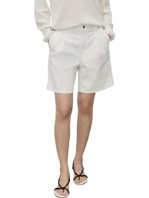 Mango Dart Bermuda Shorts - Off White
