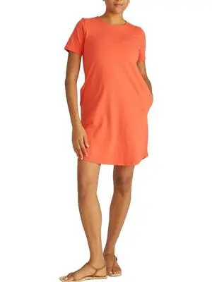 Universal Standard Halie T-Shirt Dress Orange Red