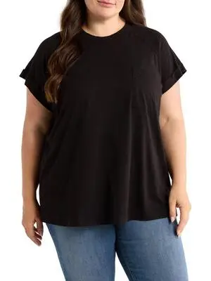 Universal Standard Light As Air Short Sleeve T-Shirt Black