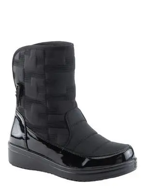SPRING STEP SHOES Daffo Waterproof Faux Shearling Lined Boots Black