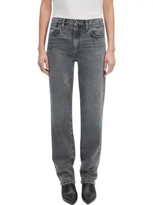 FAVORITE DAUGHTER The Mikaela Low Rise Straight Leg Jeans