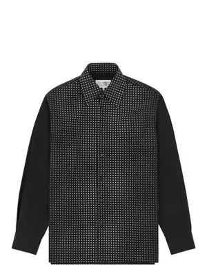 MAISON MARGIELA Polka Dot-print Long-sleeved Shirt - Black