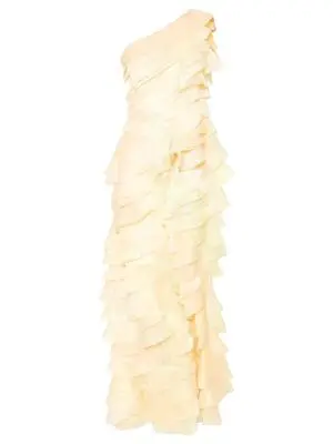 SAIID KOBEISY Layered Organza Gown - Yellow
