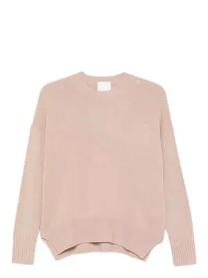 ALLUDE Round-neck Cashmere Sweater - Pink