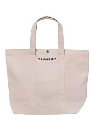A BATHING APE Graphic Tote Bag - Neutrals