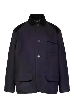 MAISON MARGIELA Corduroy-collar Overshirt - Blue