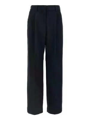 BLAZÉ MILANO Pleated Straight Trousers - Blue