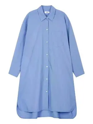 STUDIO TOMBOY Long-sleeve Shirt Dress - Blue