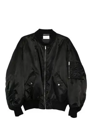 Saint Laurent Button-fastening Bomber Jacket - Black