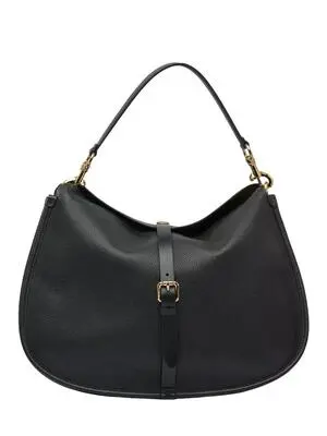 Etro Buckle-fastening Leather Shoulder Bag - Black