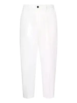 BE ABLE Pleated Elastic-waist Trousers - White