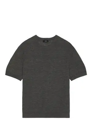 Theory Kolben Tee In Grey - Carbon