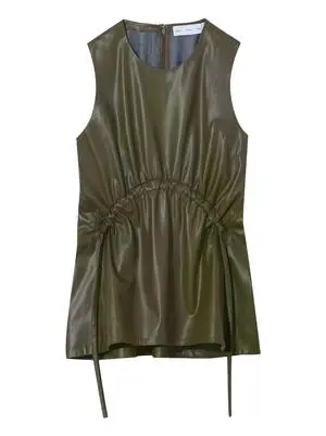Proenza Schouler White Label Sleeveless Faux Leather Top - Green
