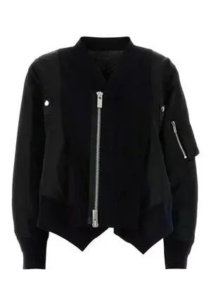 Sacai Cotton-blend Bomber Jacket - Black