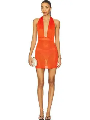 FLOOK THE LABEL Tala Dress - Hot Orange