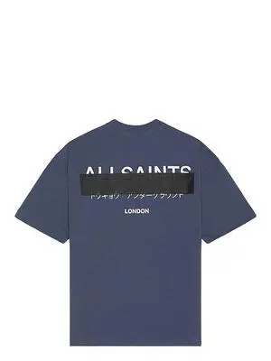 ALLSAINTS Allsaints Redact Tee In Blue. Amalfi Blue