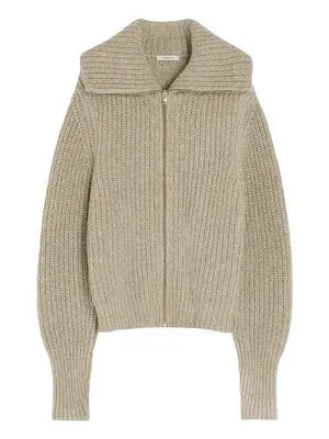 LEMAIRE Zipped Alpaca Cardigan - Beige