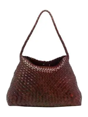 Dragon Diffusion Santa Maria Woven Leather Shoulder Bag - Brown