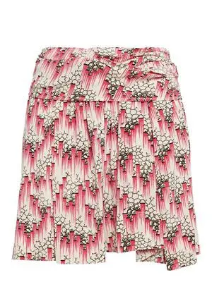 ISABEL MARANT Roxana Printed Stretch-Silk Mini Skirt