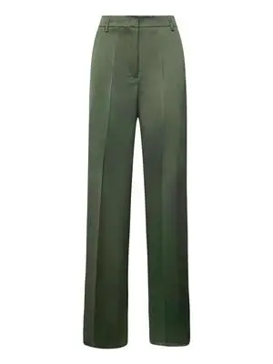 BLANCA VITA Pressed-crease Palazzo Trousers - Green
