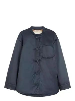 Max Mara Quilted Button-fastening Jacket - Blue