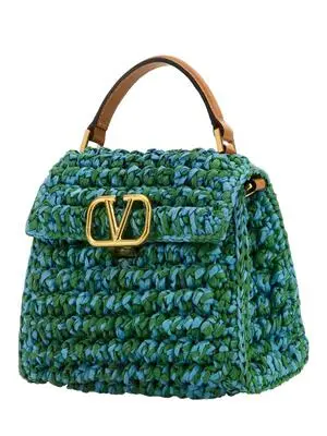 Valentino Garavani Raffia Vlogo Mini Bag - Green