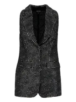 Giorgio Armani Houndstooth Waistcoat - Black