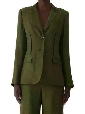 JASON WU Crinkled Single-breasted Blazer - Green