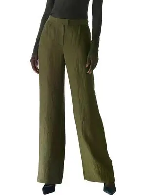 JASON WU Crinkled-satin Trousers - Green